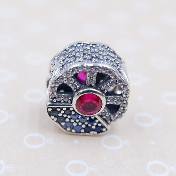 Pandora | Jewelry | New Pandora Blue Pink Fan Charm | Poshmark